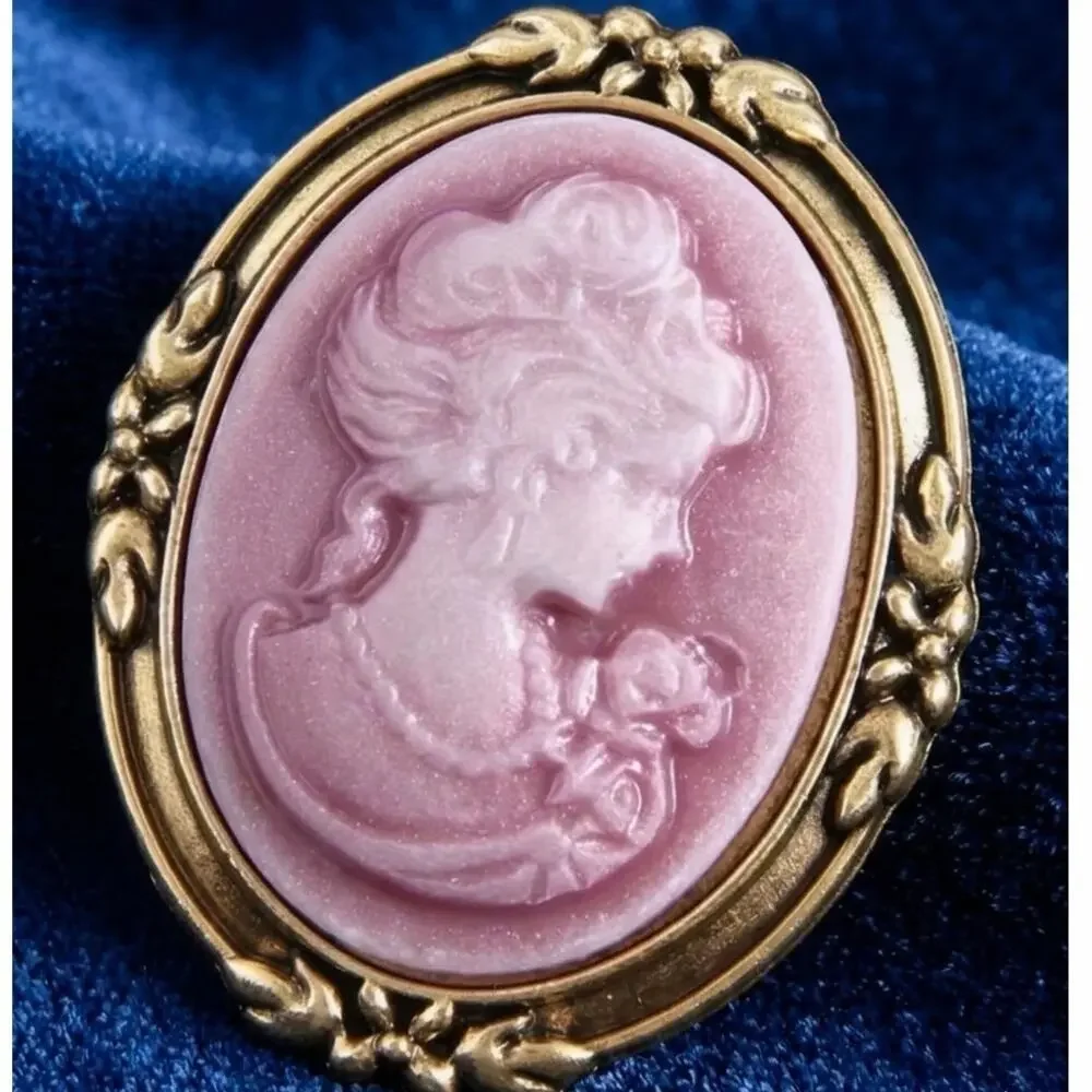 & Other Stories | Jewelry | Brooch Pink Cameo Scarf Clasp Featuring ...